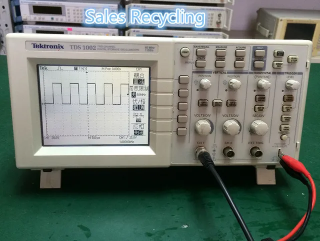 Tektronix TDS1002 oscilloscope 60MHZ USB interface up to 1GS / s real ...