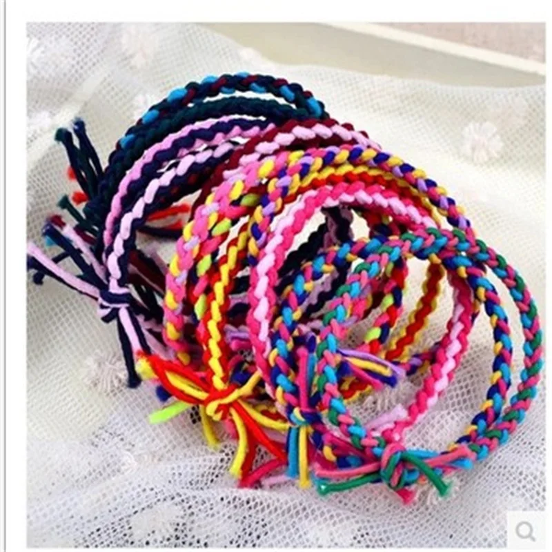 12PCS-lot-Tri-color-hand-woven-rope-Hair-Accessories-For-Women-Headband ...