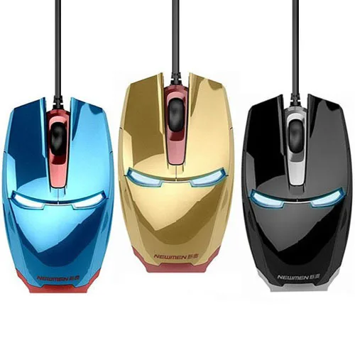 New-Iron-Man-3-Design-Wired-Optical-Mouse-LED-Ergonomics-Gaming-Mouse-3 ...