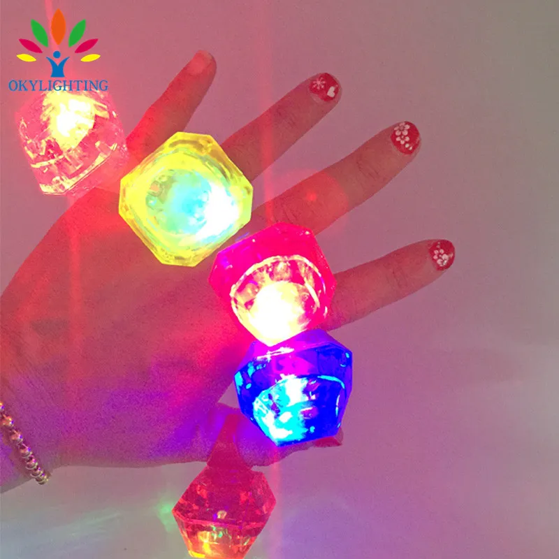 Aliexpress.com : Buy 30PCS LED Glowing Huge Diamond Finger Ring Free ...