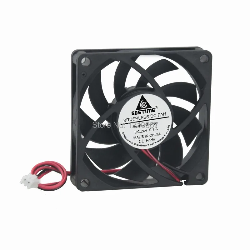 100 Pieces Lot Gdstime 70mm 7015 7cm 70x15mm Dc 24v 2pin Cooling ...