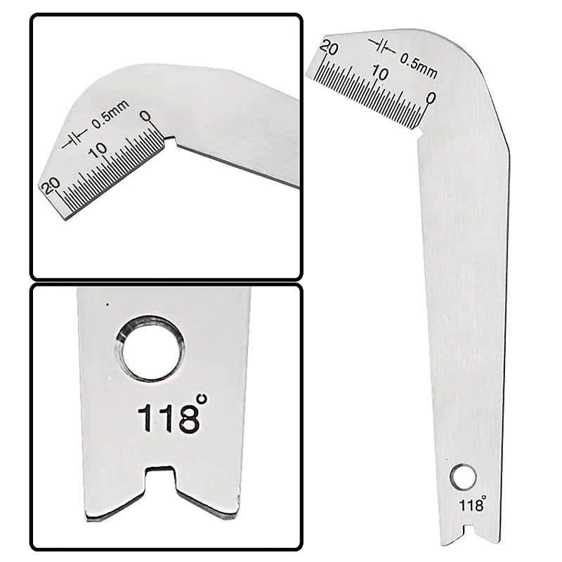 3Pcs/Set Stainless Steel Drill Bits Angle Gauge Dirll Sharpener Tools S ...