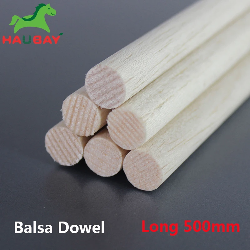 Haubay Balsa Round Dowel Aaa+ 500xd4/5/6/8/10/12/13/15/18/20mm Wood ...