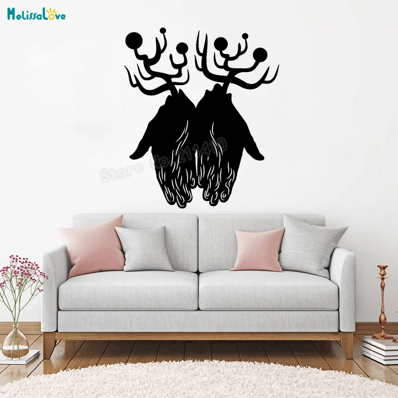 Cool Design Vinyl Wall Sticker Abstract Hands Self adhesive Murals Home ...