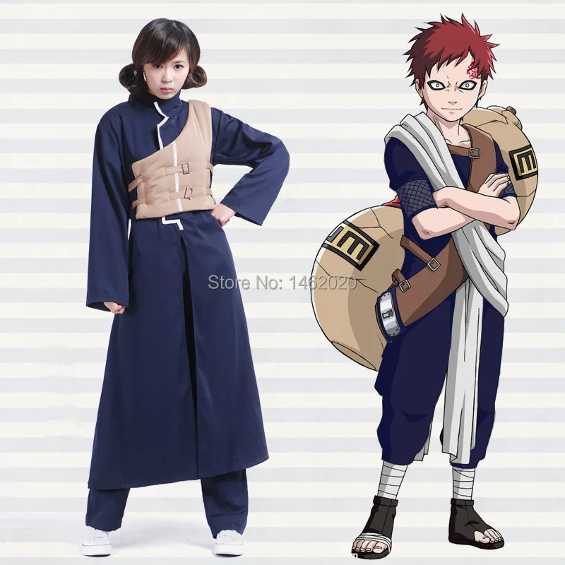2 Colors Naruto Gaara Shippuden Cosplay Costume 1st & 2nd Generation ...