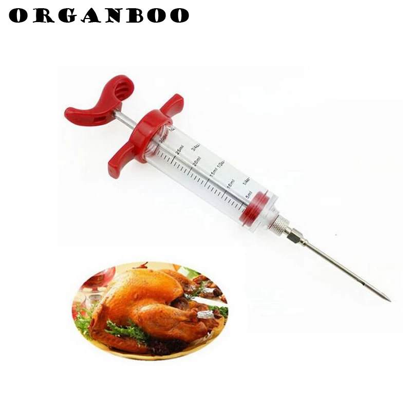 ORGANBOO Kitchen Cooking Syinge Accessories BBQ Meat Syringe Marinade ...