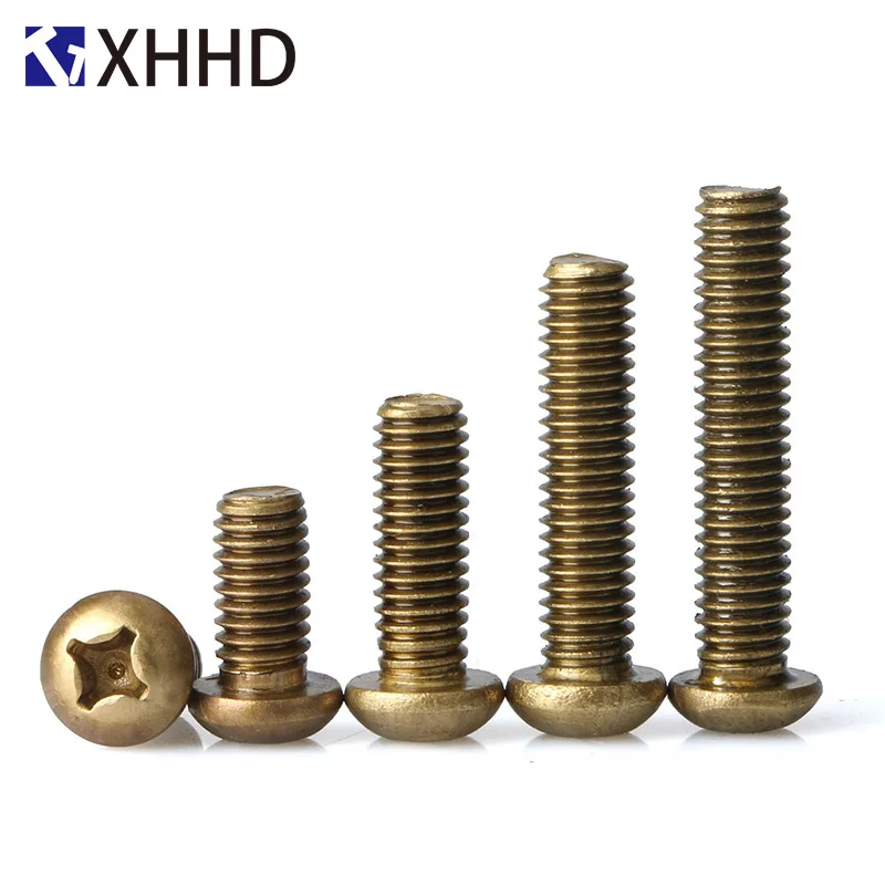 M4 M5 Phillips Cross Recessed Brass Copper Flat Head Machine Screw ...