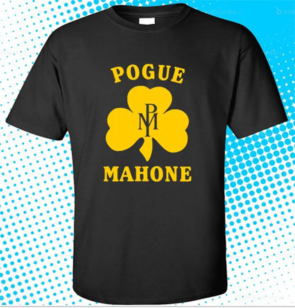 THE POGUES MAHONE Logo Irish Rock Band Men Black T Shirt S M L XL free ...