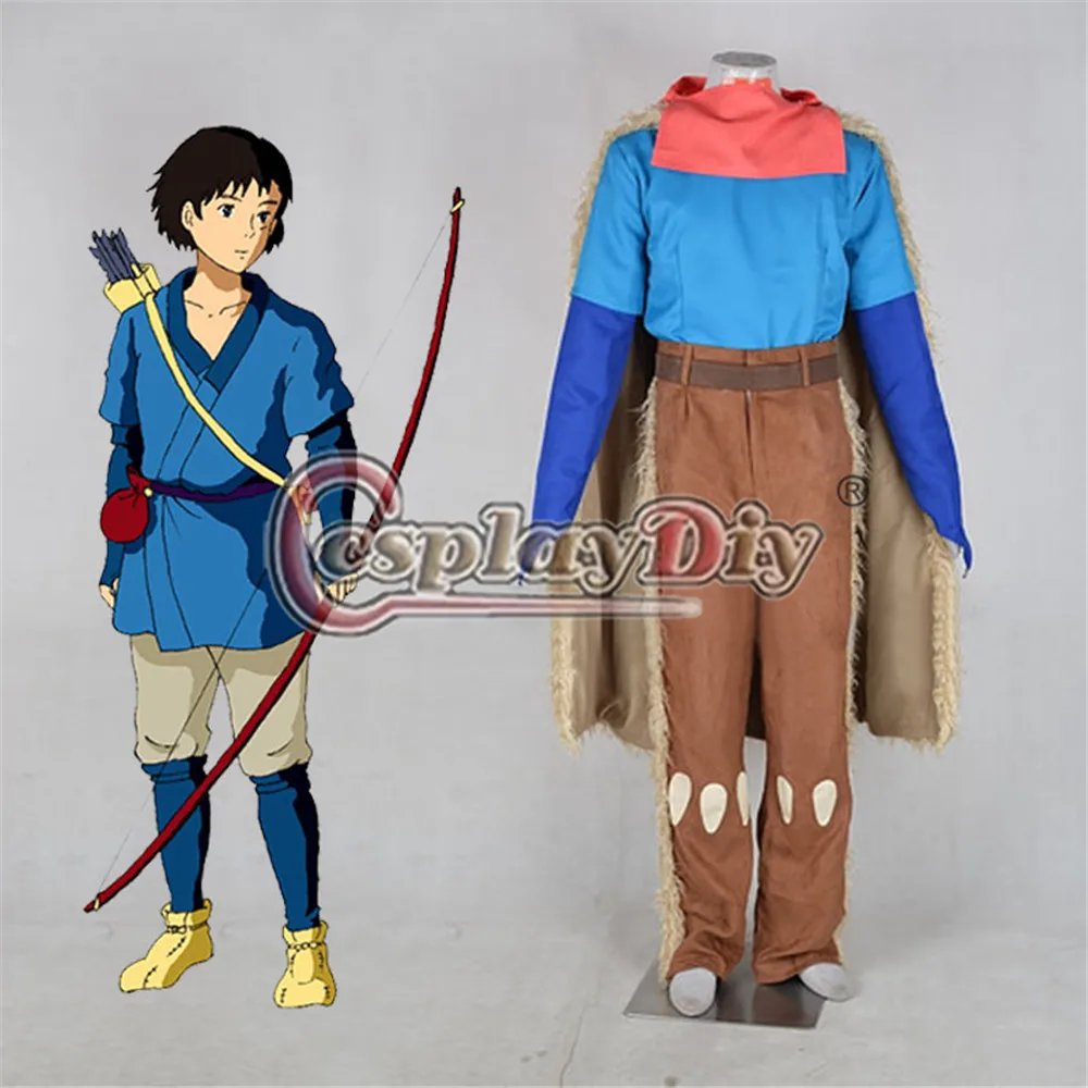 Cosplaydiy Princess Mononoke Movie Ashitaka Cosplay Costume Adult Halloween Cosplay Outfit D0707 ...