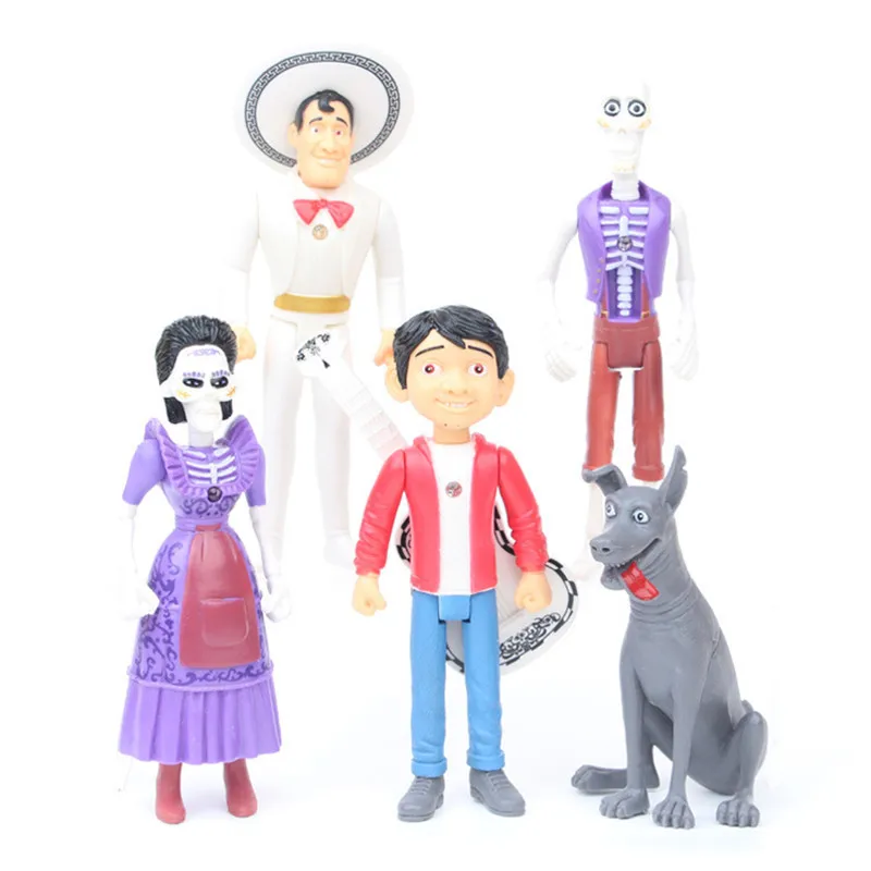 5pcs/set Movie Coco Pixar Miguel Riveras Action Figure Toys Collectors ...