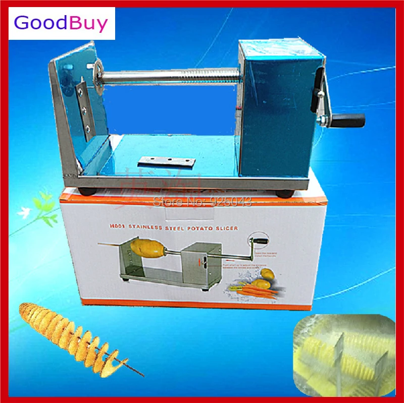 New Manual Tornado Potato Chips Chipper Machine Potato Spiral Cutter