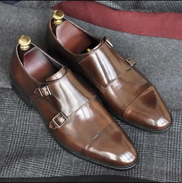 New Imitate Genuine Leather Men Oxford Shoes Slip on Pointed toes Solid ...