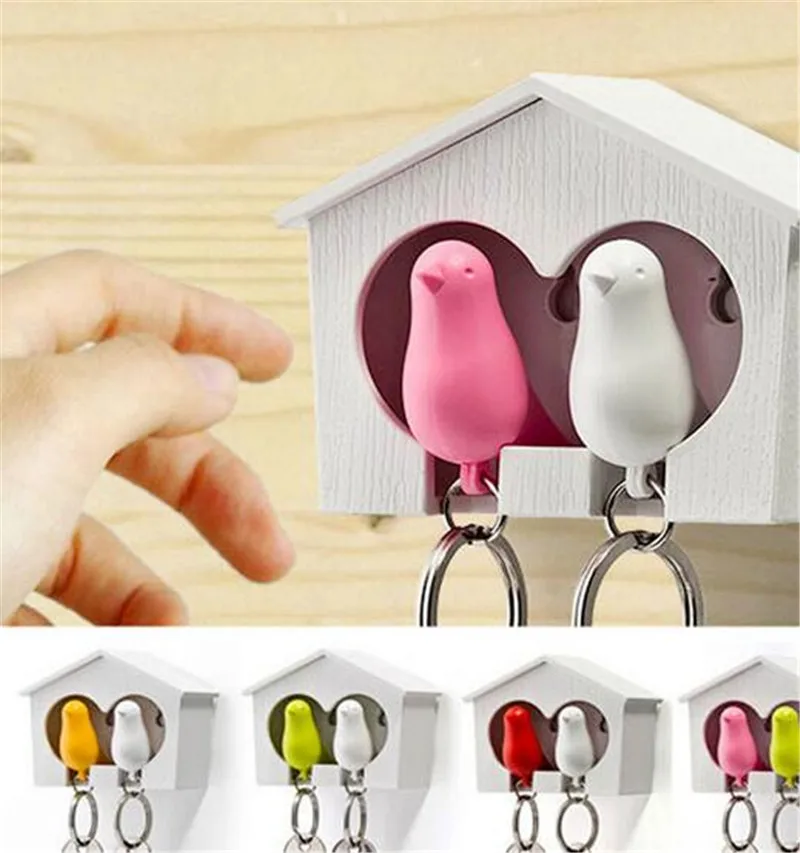 Key Organizer Box 1set Lover Sparrow Birdhouse Keychain Home Wall Hook ...