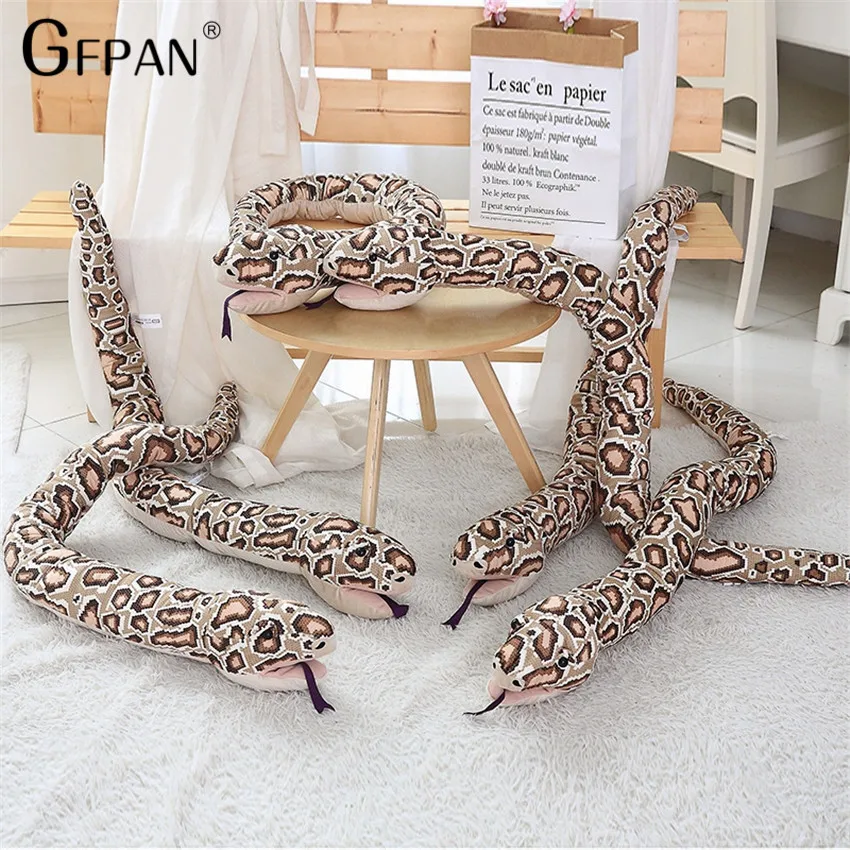165CM Simulation Snake Realistic Doll Fake Snake Plush Toy Stuffed ...