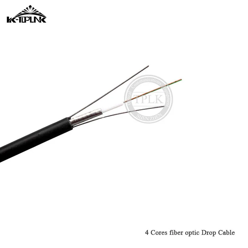 4 core FTTH fiber optical drop cable 4core 2000M/roll Indoor and ...
