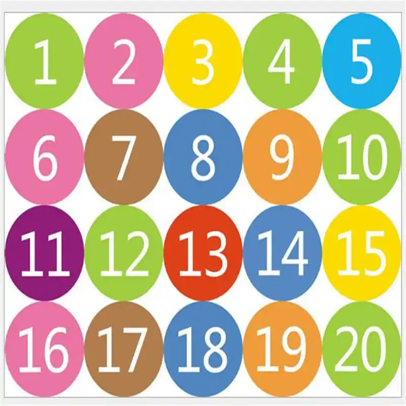 1 100 Colorful Number Wall Stickers For Kids Room DIY House Hotel Door ...