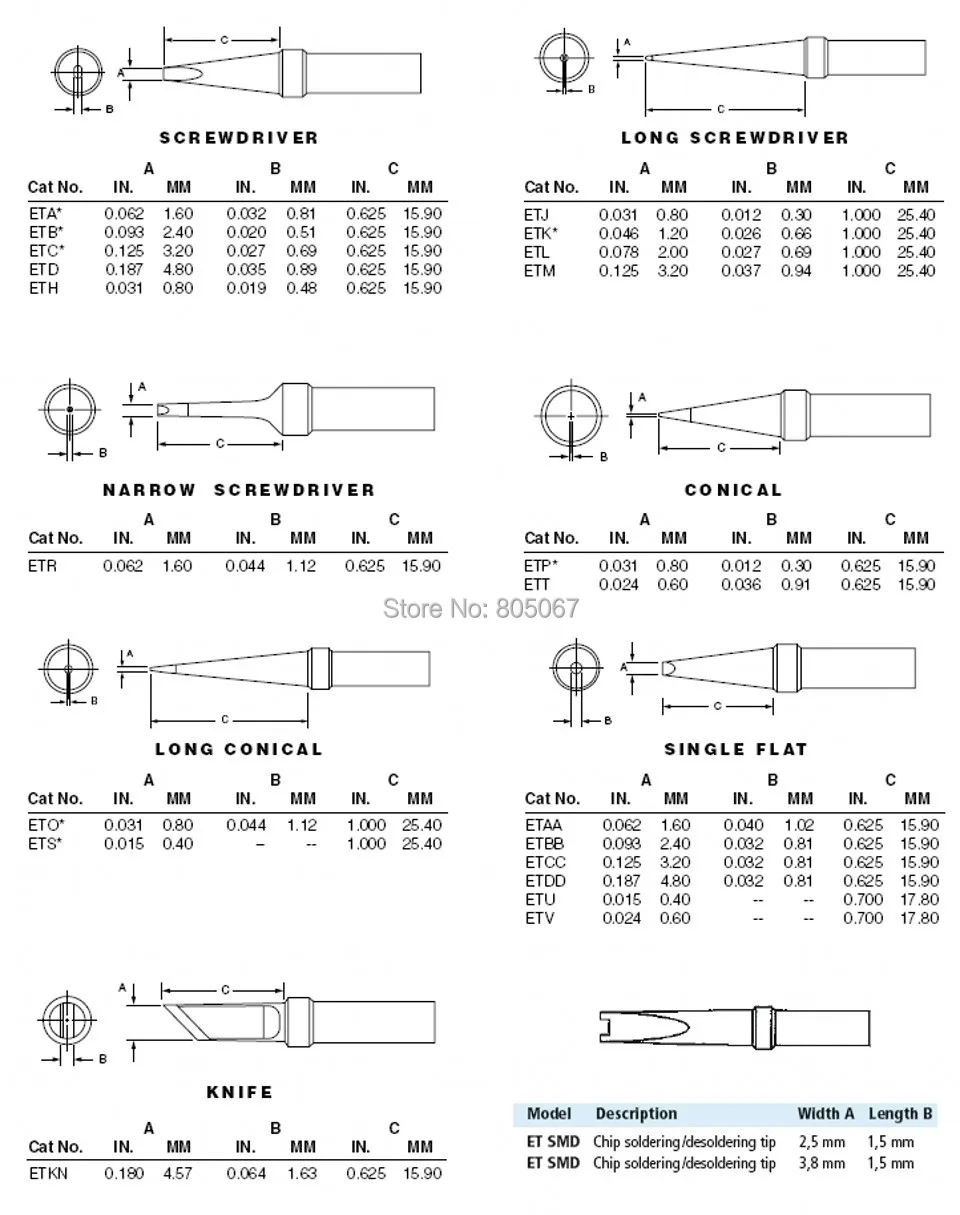2019 ETA Soldering Iron Tips ,1.6mm Screwdriver Tip For Weller ...