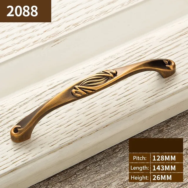 Antique Gold Door Handles and Knobs Retro Kitchen Cabinet Handles ...