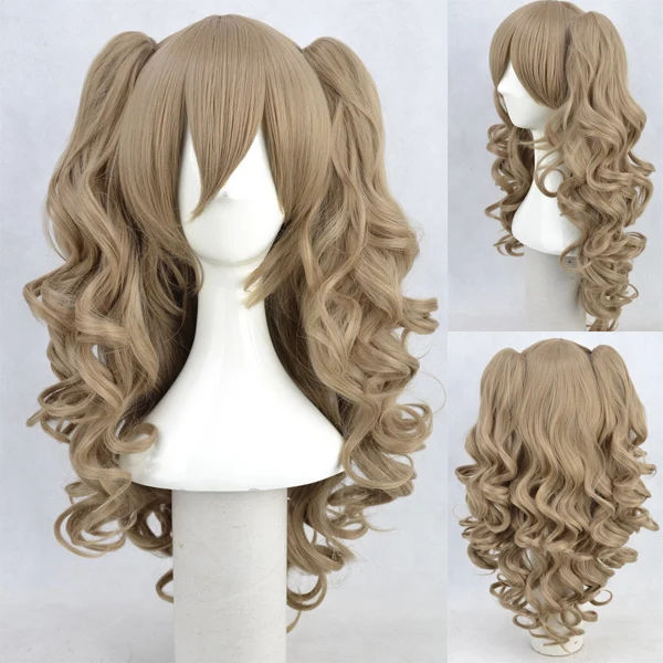 Gothic Lolita Wig + 2 Pig Tails Set Light, Mix Blend Clip On Ponytail ...