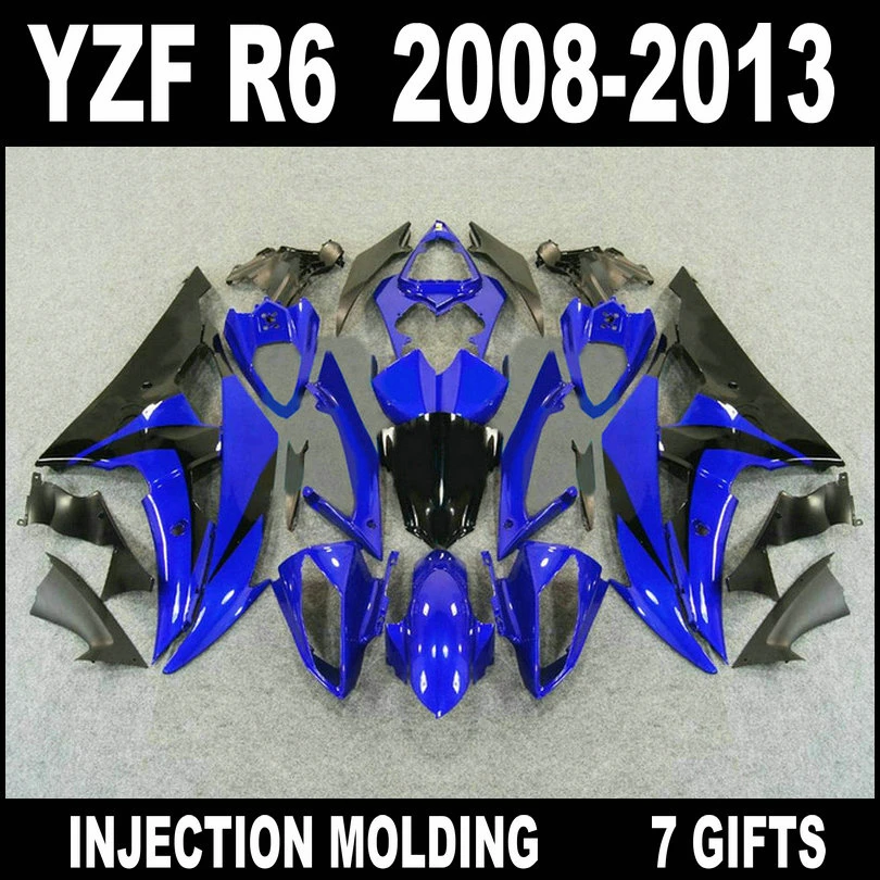 Brand new bodywork for YAMAHA R6 fairings 2008 2009 2013 blue deep gray ...