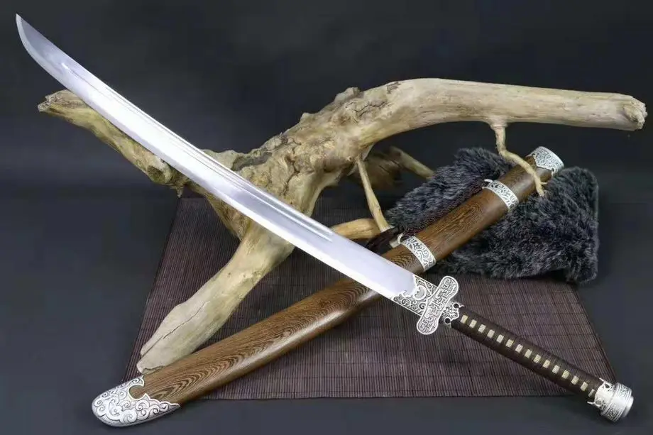 Handmade Chinese Kung Fu Sword Sharp HRC60 High Manganese Steel Wushu ...