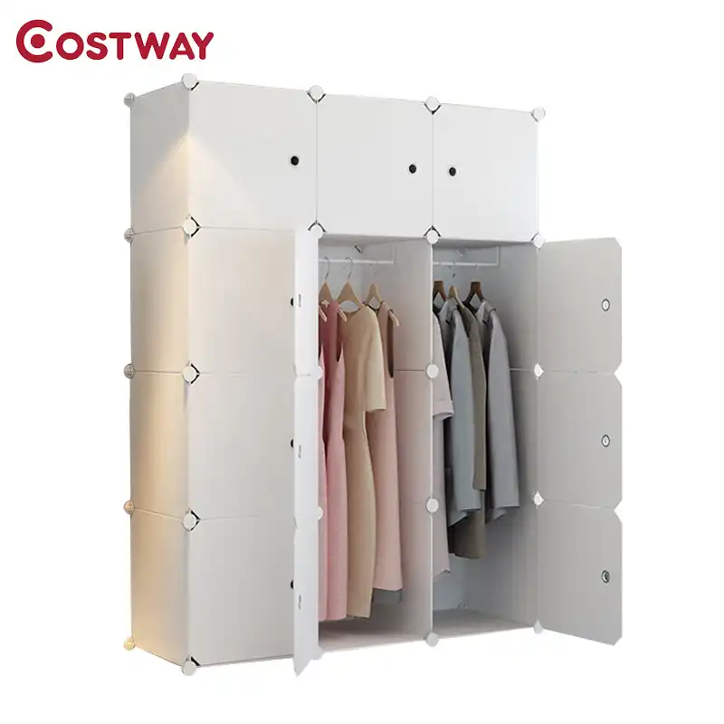 Plastic Portable Folding Wardrobe for clothes Assembled Closet Storage ...