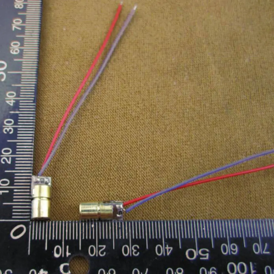 5PCS/LOT 5V Dot Laser Head Diode Semiconductor Laser Tube 6MM 650NM 5MW ...