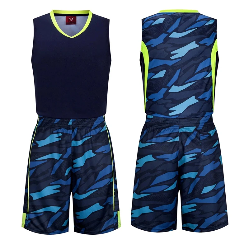 Striped Basketball Jersey Sets Uniforms Breathable throwback Jerseys ...