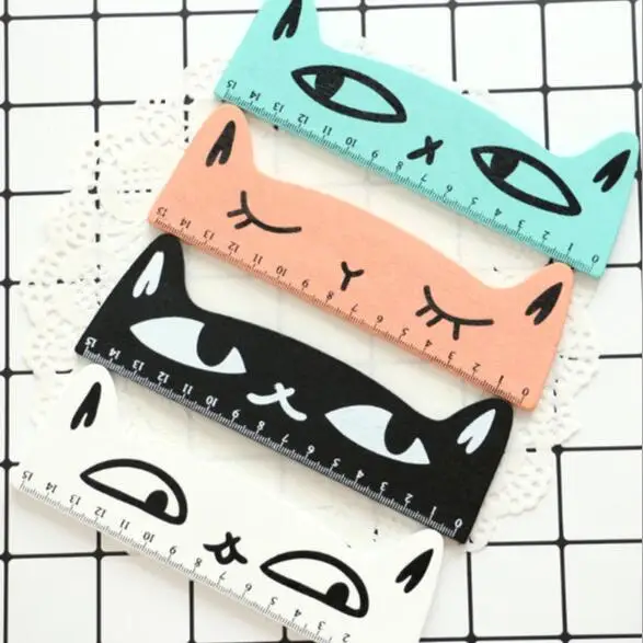 Regla creativa Kawaii de madera para niños y estudiantes, herramienta ...