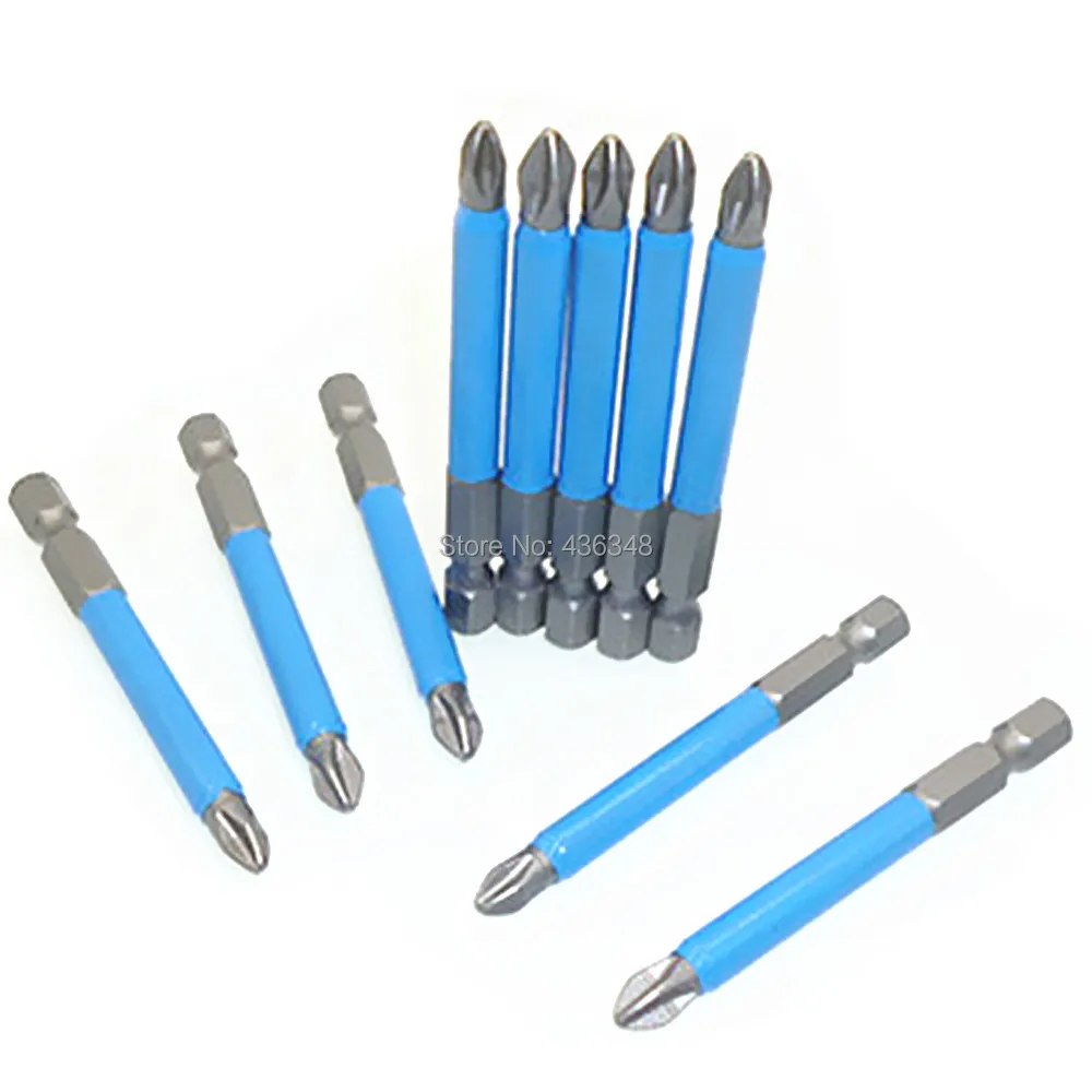 10pcs 70mm Screwdriver Bit Screw Hex Phillip Ph2 Screw Drive Magnetic ...