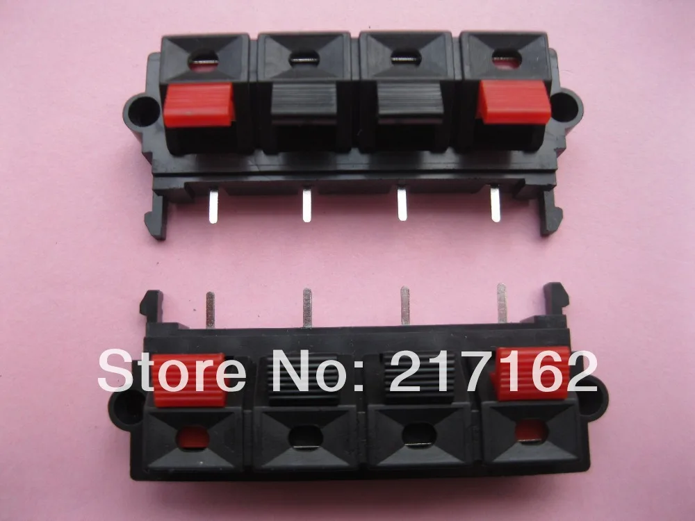30 Pcs Red and Black 4 pin WP Push Type Terminal Speaker Board ...