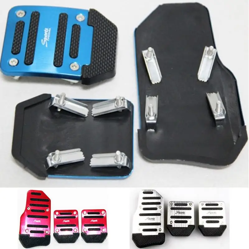 Aluminum car truck van bus pedals footboard pad cover kit foot rest ...