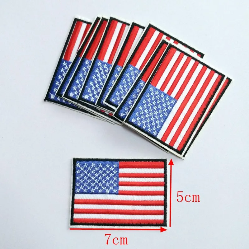 12 pçs/lote Nacional Bandeira Bordado 3D Backside Táticos Patches ...