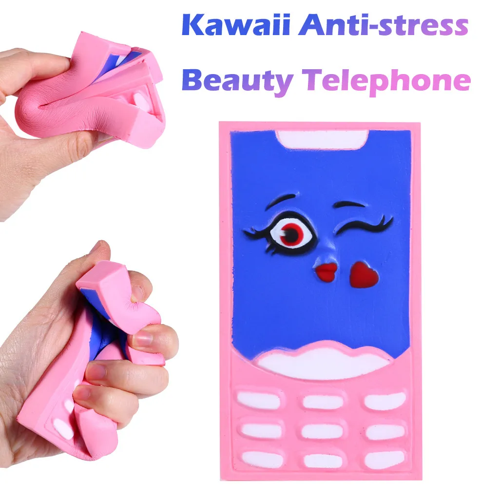 2019 Skuishy Telephone Hot Soft Beauty Telephone Slow Rising Squeeze ...