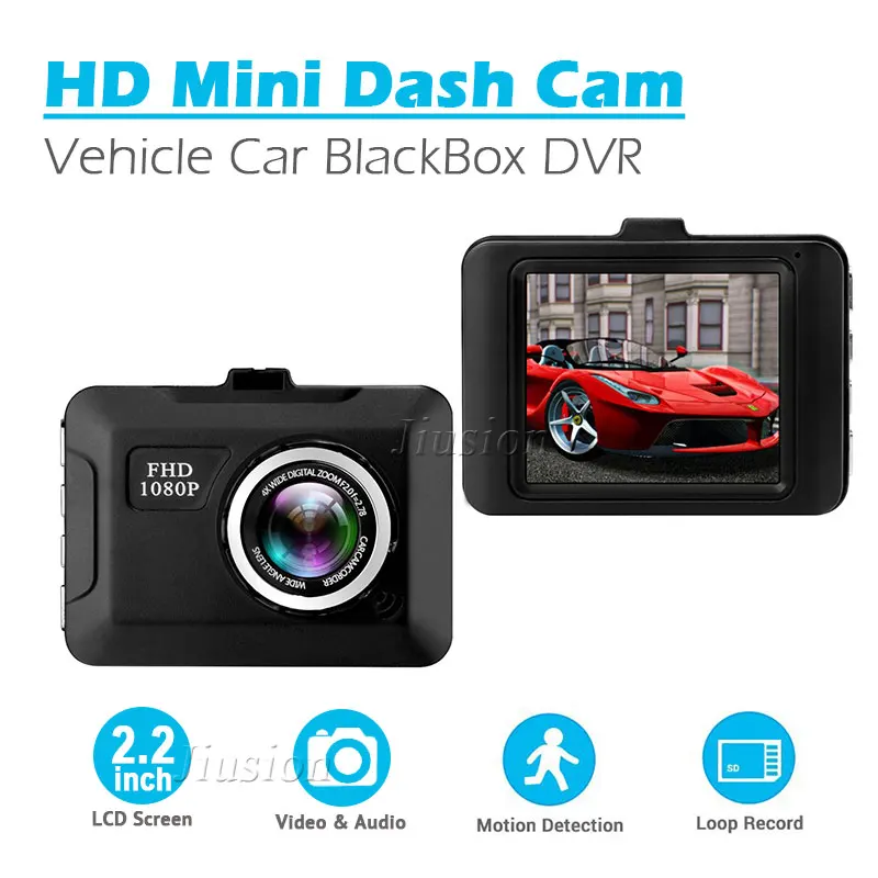 Hd Mini Dash Cam Car Vehicle Dvr 2.2'' Lcd Camera Night Vision Motion ...