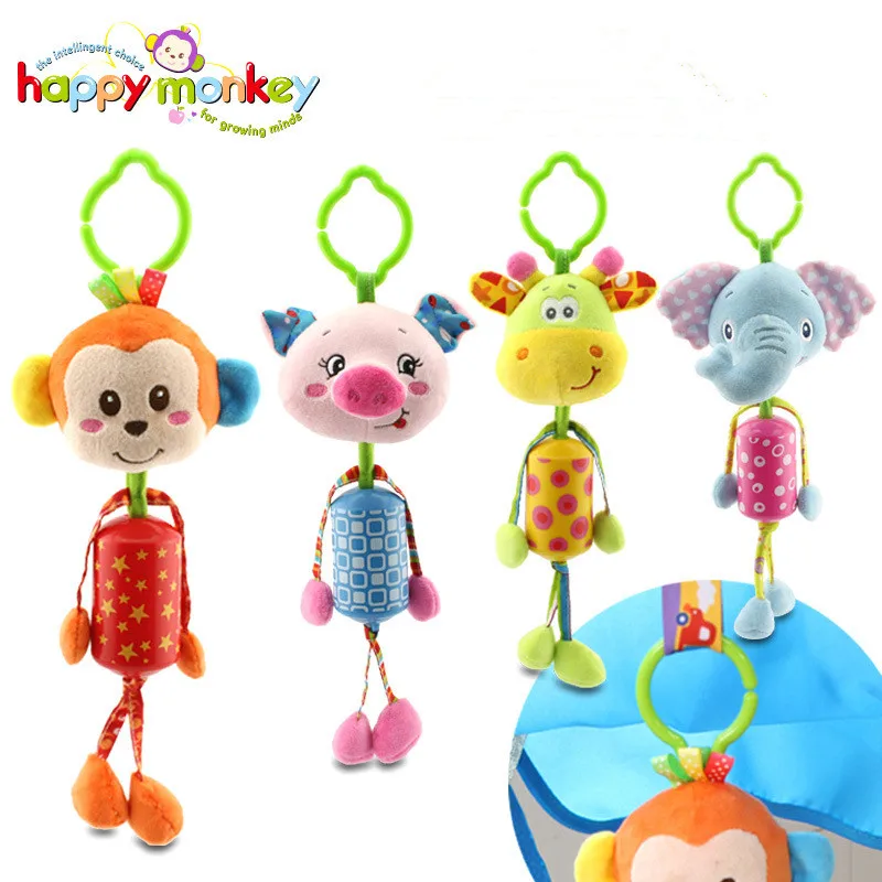 Lovely Baby Rattles Mobiles Infant Crib Activity Stroller Hanging Plush ...