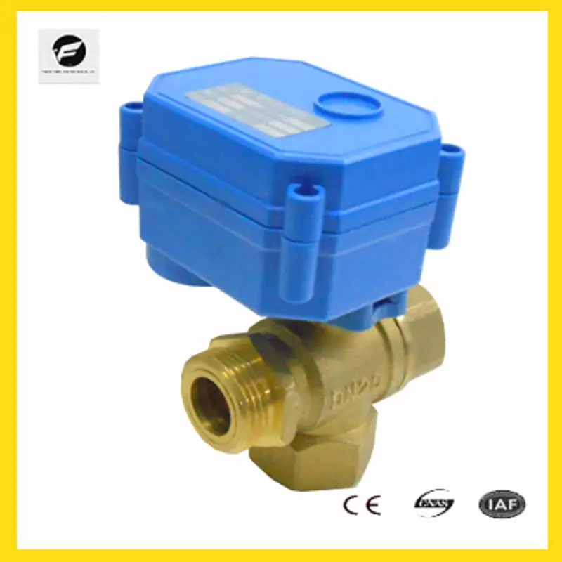 CWX-15 1/2''3/4'' 3-way brass vertical type motorized ball valve electric DN15 DN20 DC3-6v DC12v ...