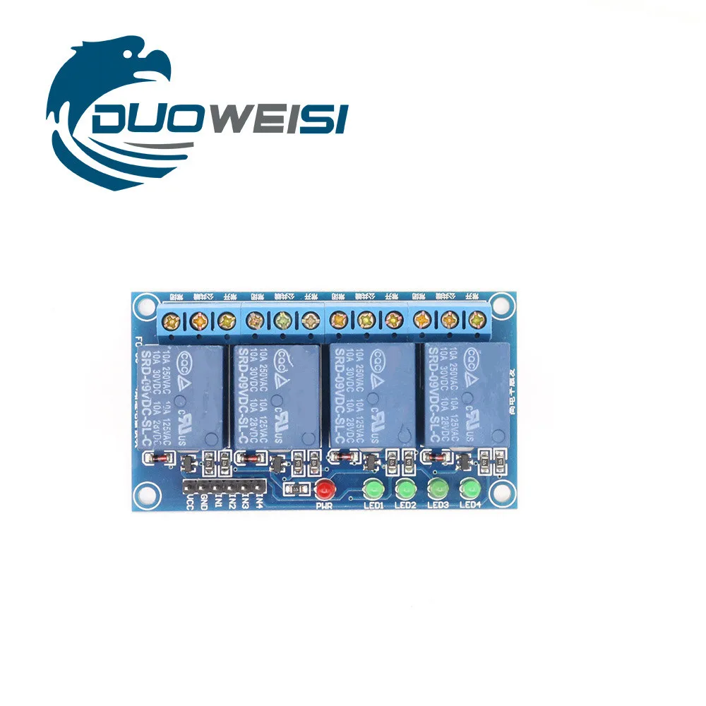 4 Channel Relay Module Relay driver module control panel 9V/12V/24V LOW ...