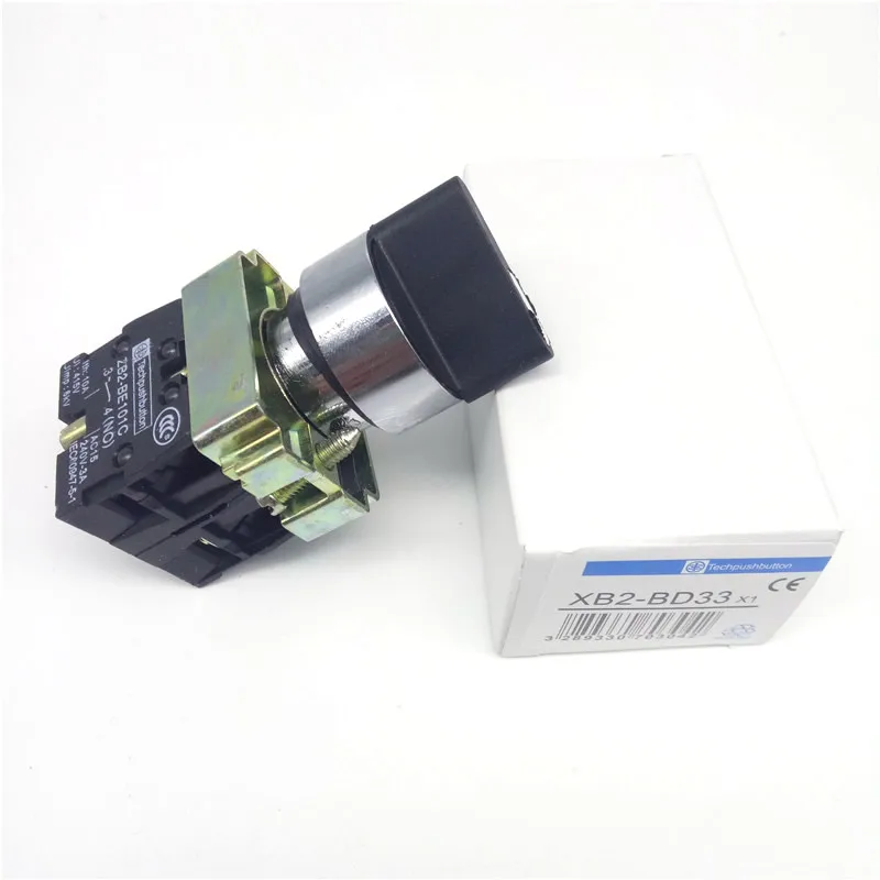 With self locking ZB2 BE101C XB2 BD33C Three speed 3 position rotary ...