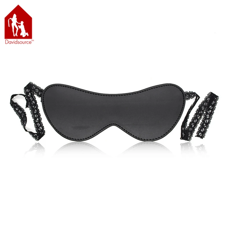 Davidsource Strap On Leather Eyepatch Sleeping Blindfold Blinder Eye Mask Slave Traning