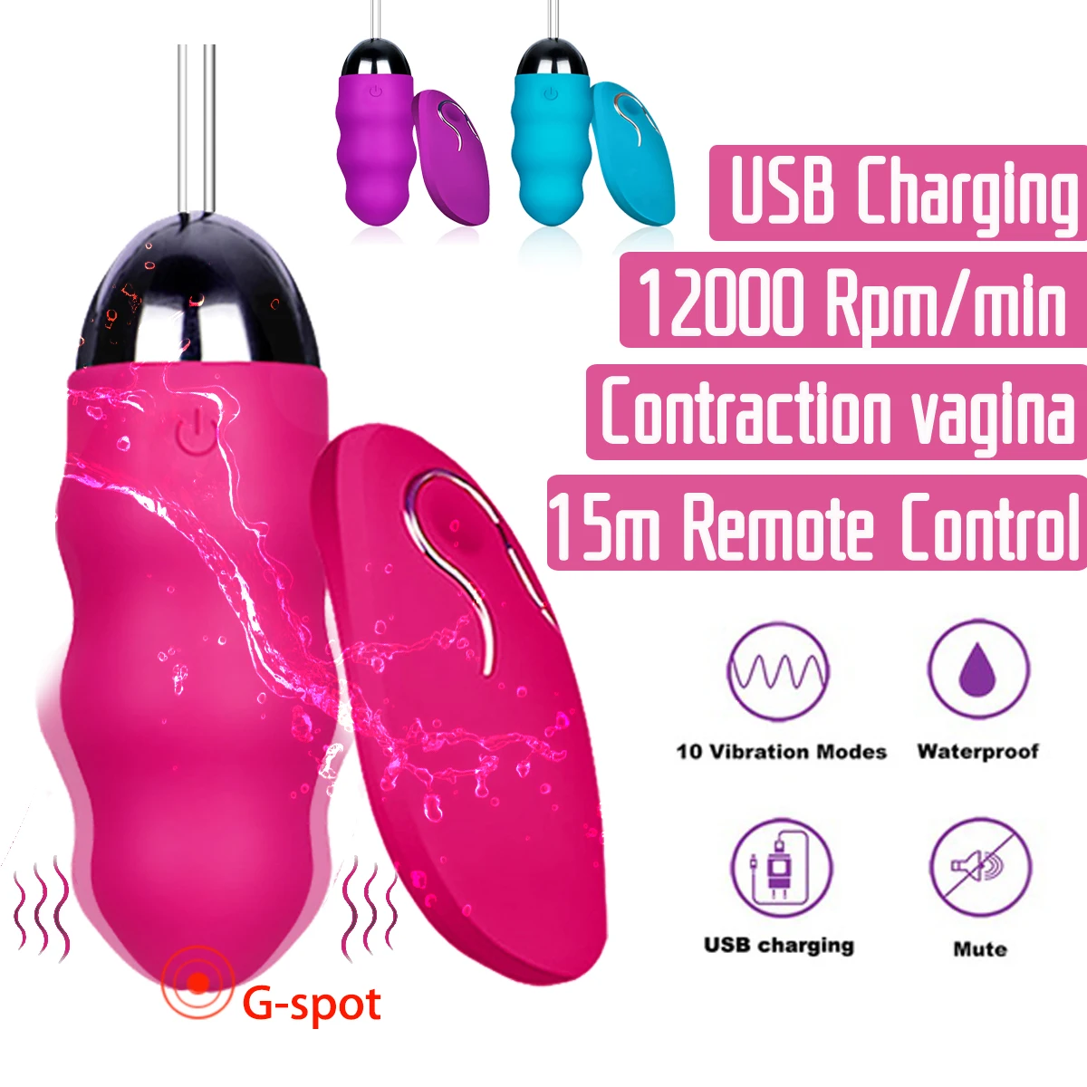 Meselo 12 Speed Vibrator Eggs Usb Rechargeable Mute 10m Wireless Remote