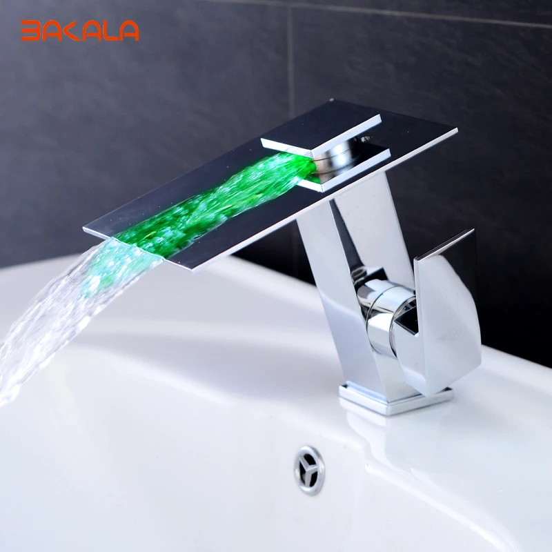 Led Faucet Led Bathroom Basin Faucet Brass Chrome Finished Led ...