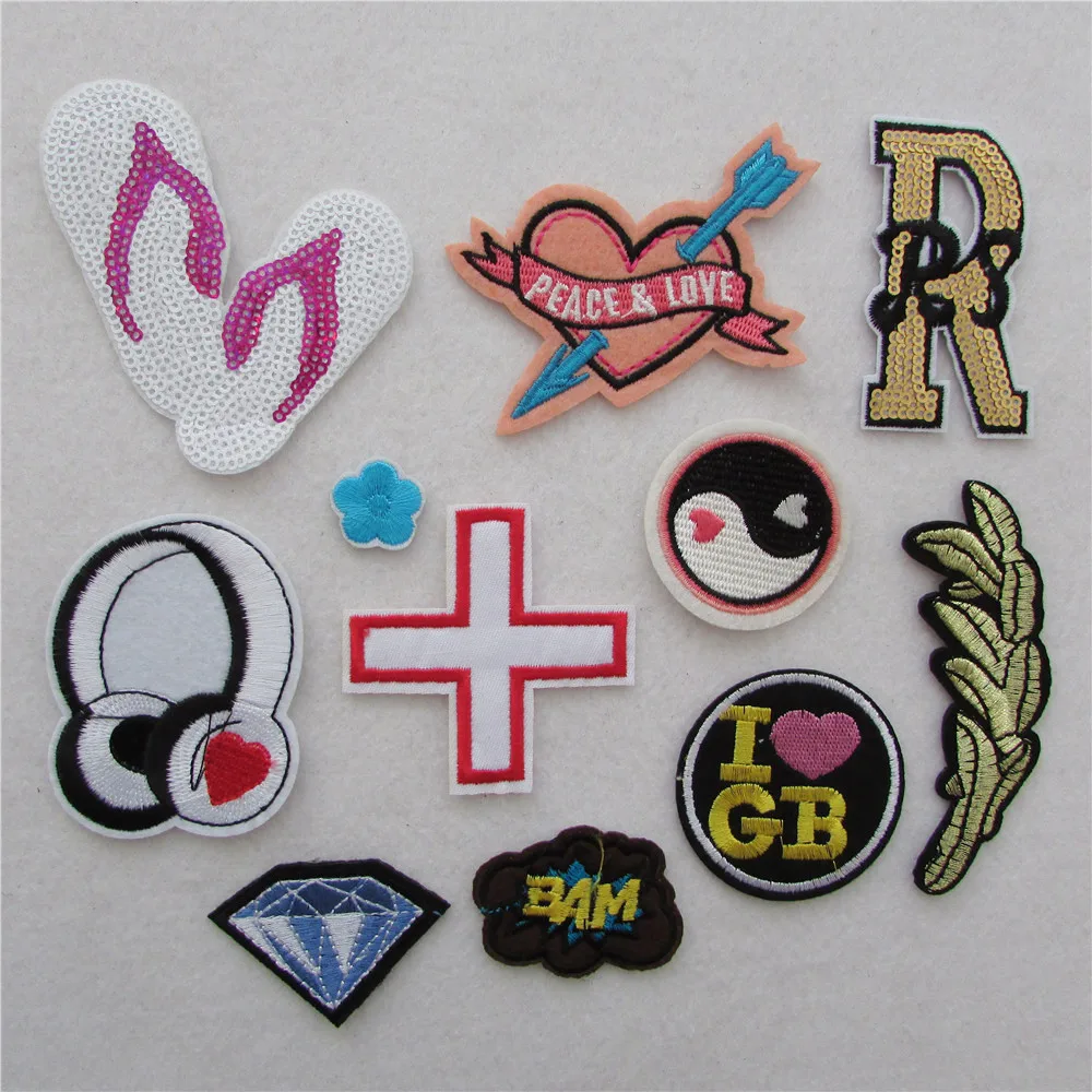 high quality fashion pattern hot melt adhesive applique embroidery ...