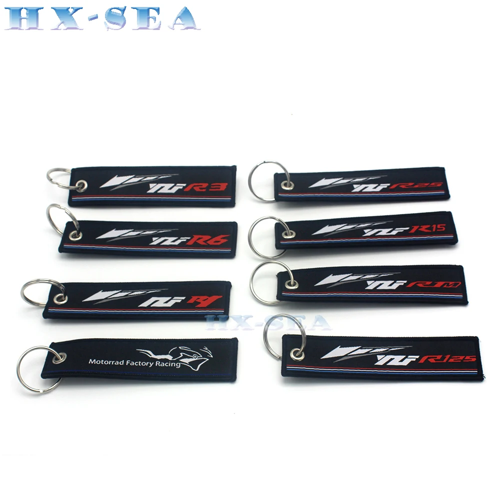 For Yamaha YZF R1 R3 R6 R15 R1M R125 R25 NEW Motorcycle Key Chain Woven ...