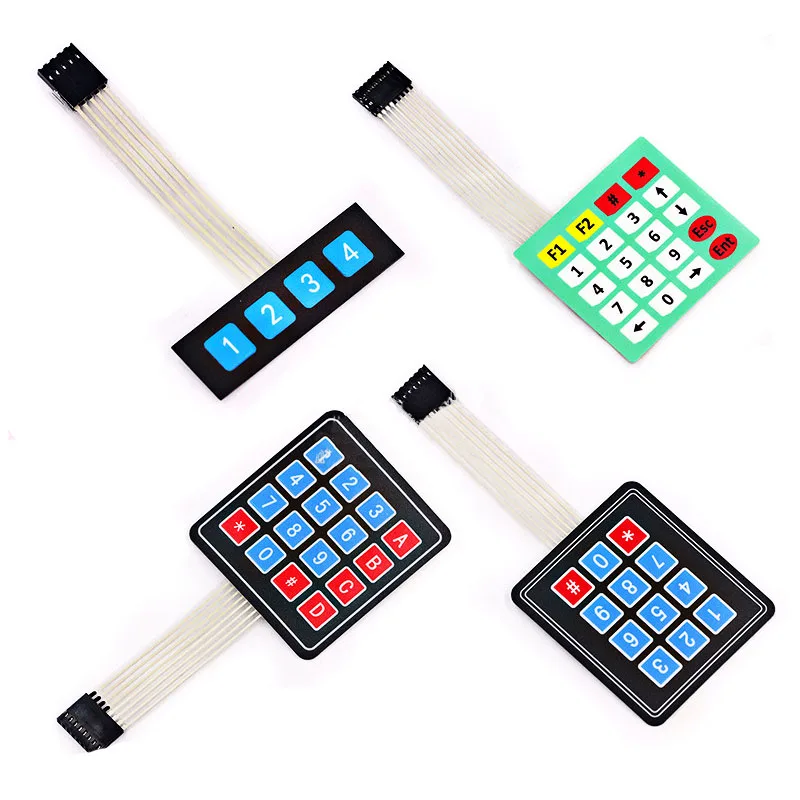 4 Kinds 1x4 3x4 4x4 5x4 Matrix Array Membrane Switch Keypad Keyboard Switch Control Panel