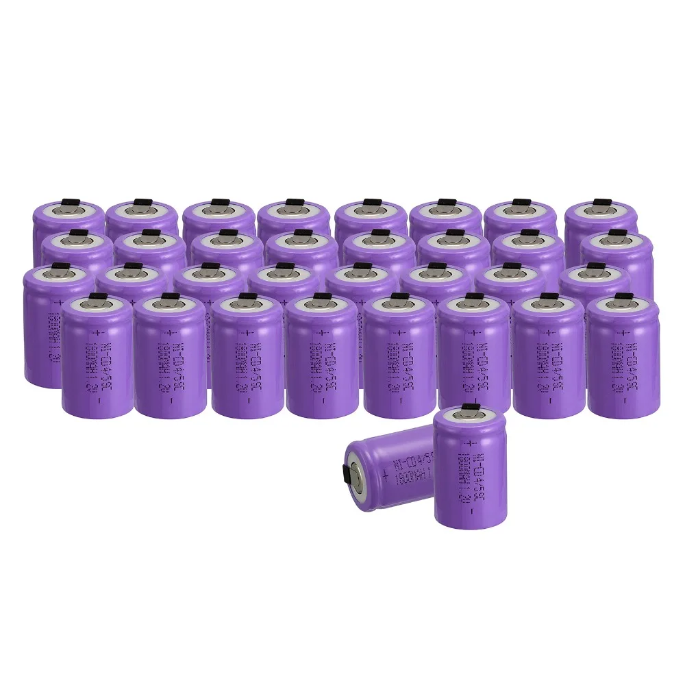 36PCS 3.3cm x 2.2cm Ni Cd 4/5 SubC Sub C battery Rechargeable Battery 1 ...