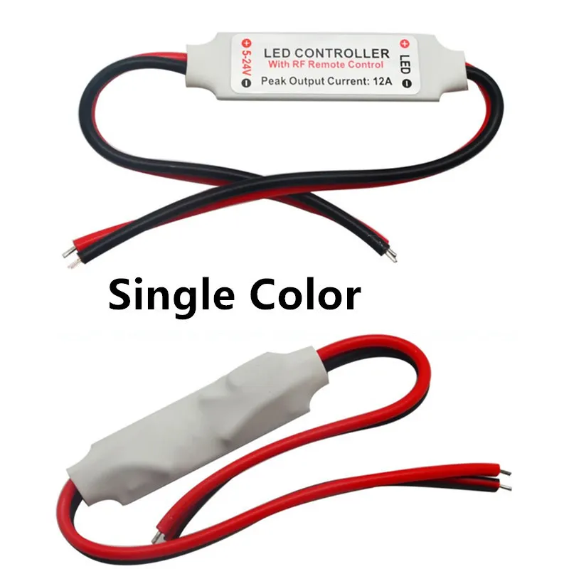 DC5-24V wireless mini led controller dimmer 11key RF remote control For ...