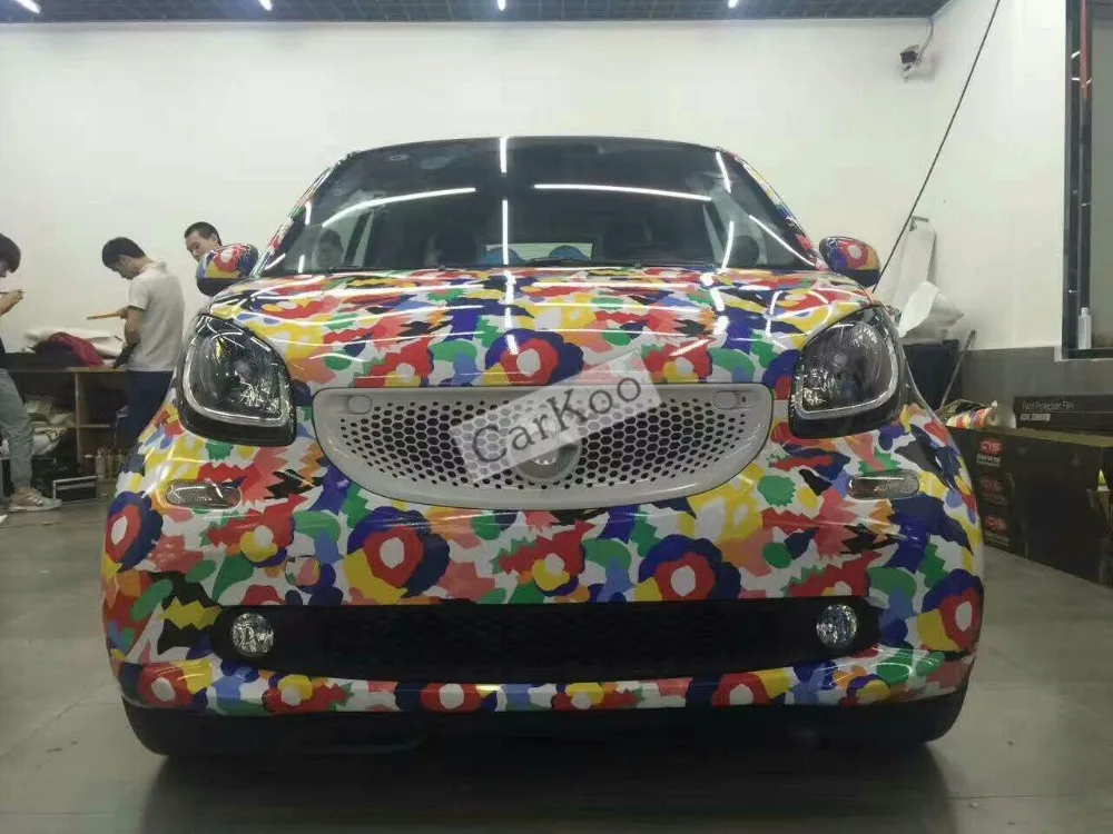 Camouflage custom car sticker bomb Camo Vinyl Wrap Car Wrap With Air ...