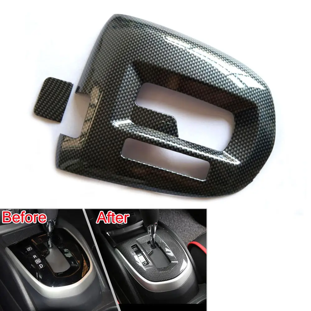 Carbon Fiber Style Car Inner Gear Shift Frame Cover Panel Granish ...