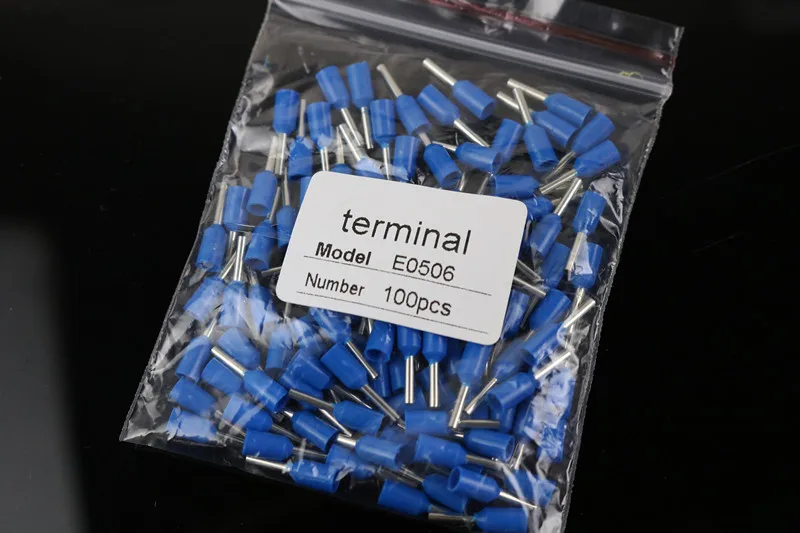 E0506 22AWG 0.5mm2 изолированный концевой провод наконечники VE0506 100 шт